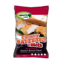 Meadow Vale - Battered Chicken Fillets (120g) x20 (pkt)
