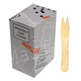 Wooden Mini Chip Forks x1000 (box)