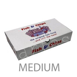 Cardboard - Fish & Chip Box 9" - Medium (x100 pkt)