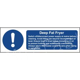 H&S - Deep Fat Fryer Sign S/A Sign