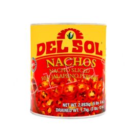 Del Sol - Nacho Sliced Red Jalapenos (2.9kg tin)
